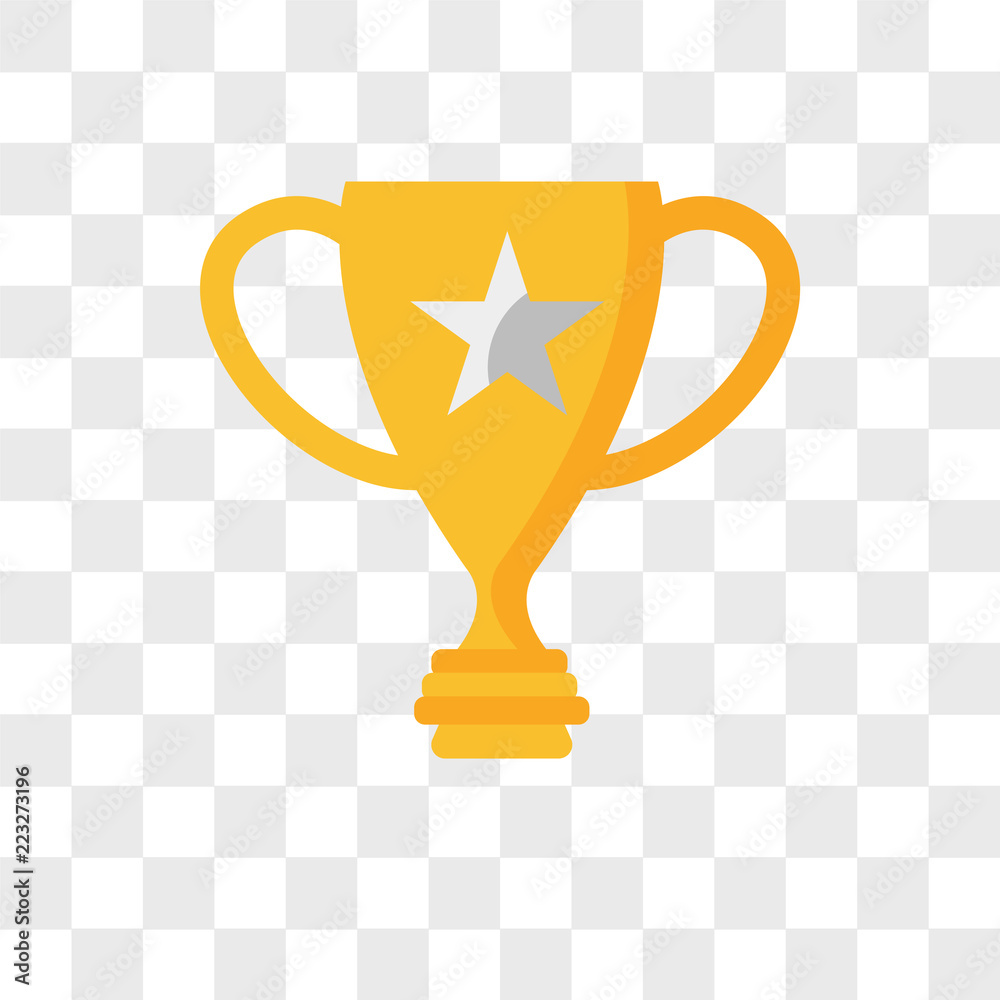 Trophy vector icon isolated on transparent background, Trophy logo ...