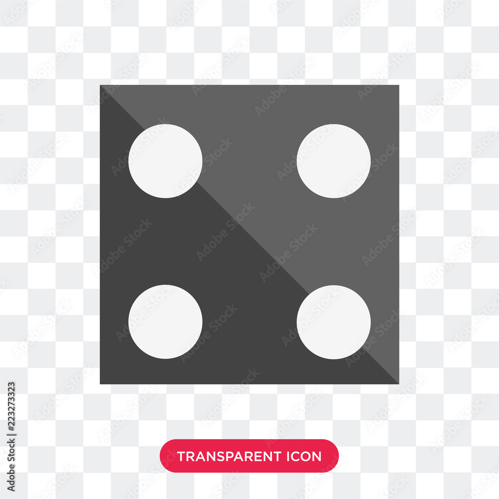 Die vector icon isolated on transparent background, Die logo design ...