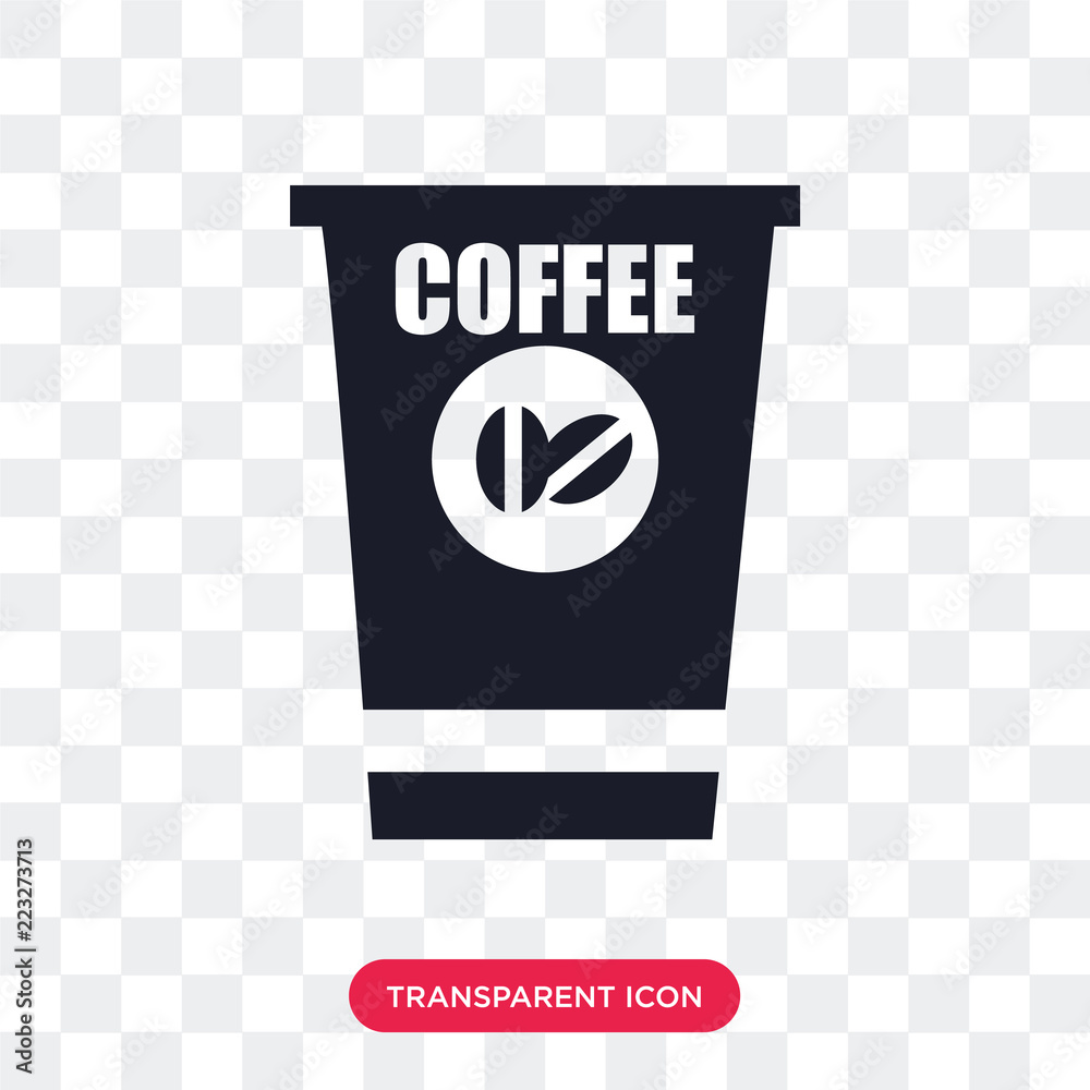 Coffee vector icon isolated on transparent background, Coffee logo ...