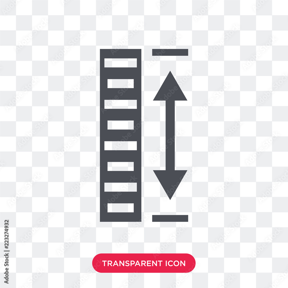 Height Vector Icon Isolated On Transparent Background Height Logo