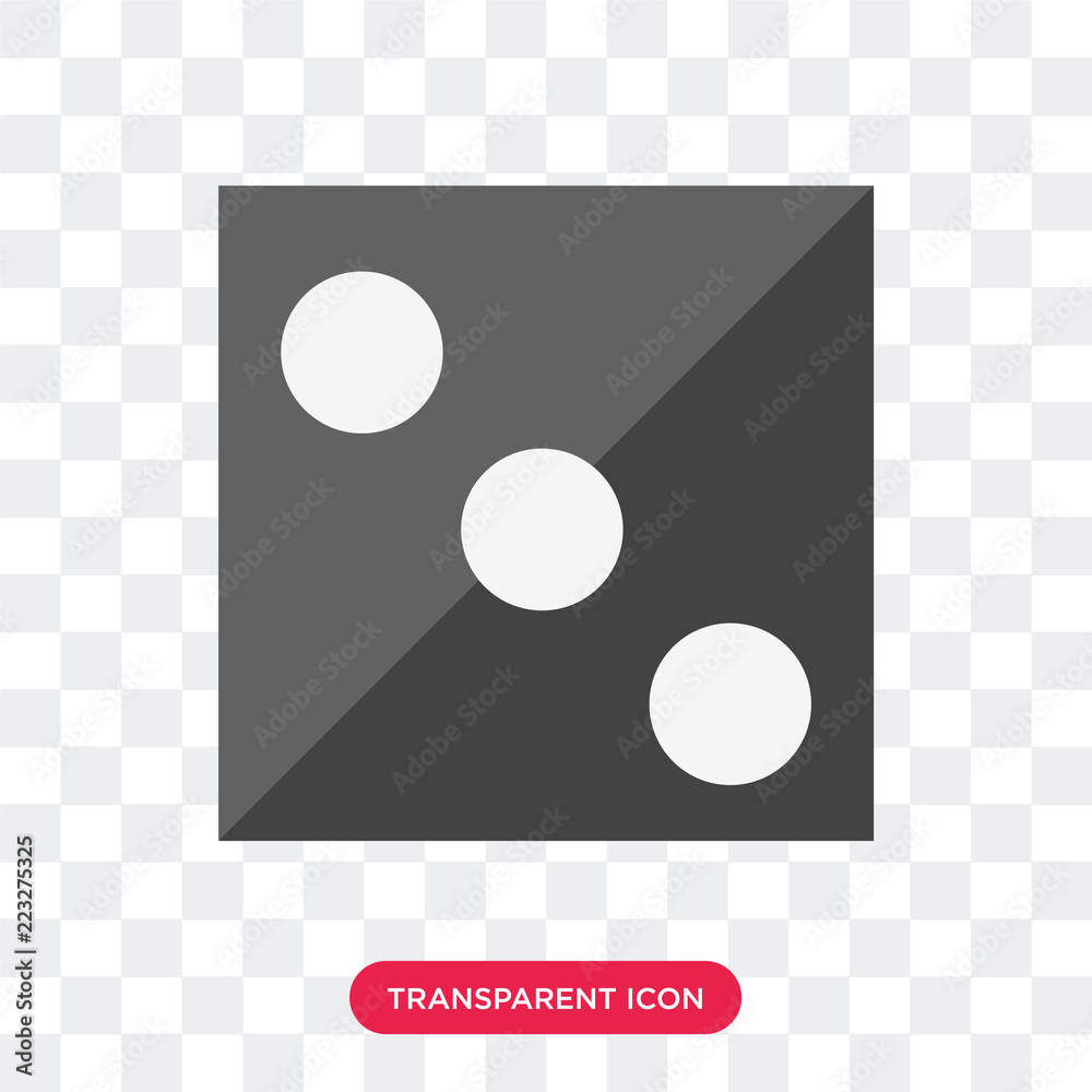 Die vector icon isolated on transparent background, Die logo design ...