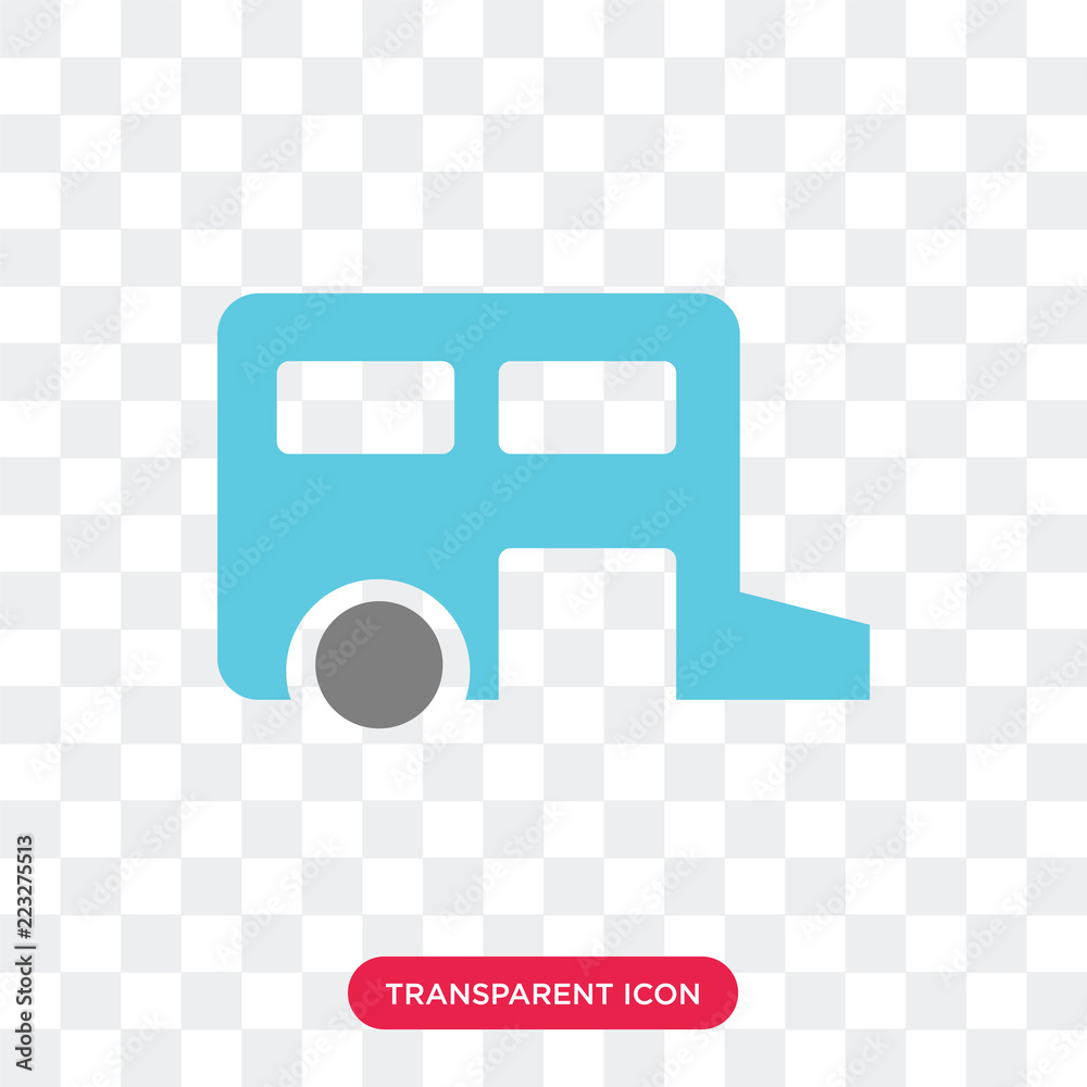 Caravan vector icon isolated on transparent background, Caravan logo ...