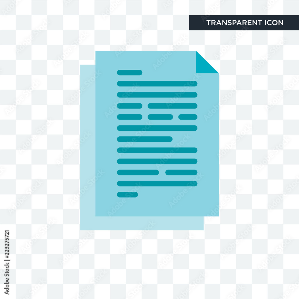 Documentation vector icon isolated on transparent background ...