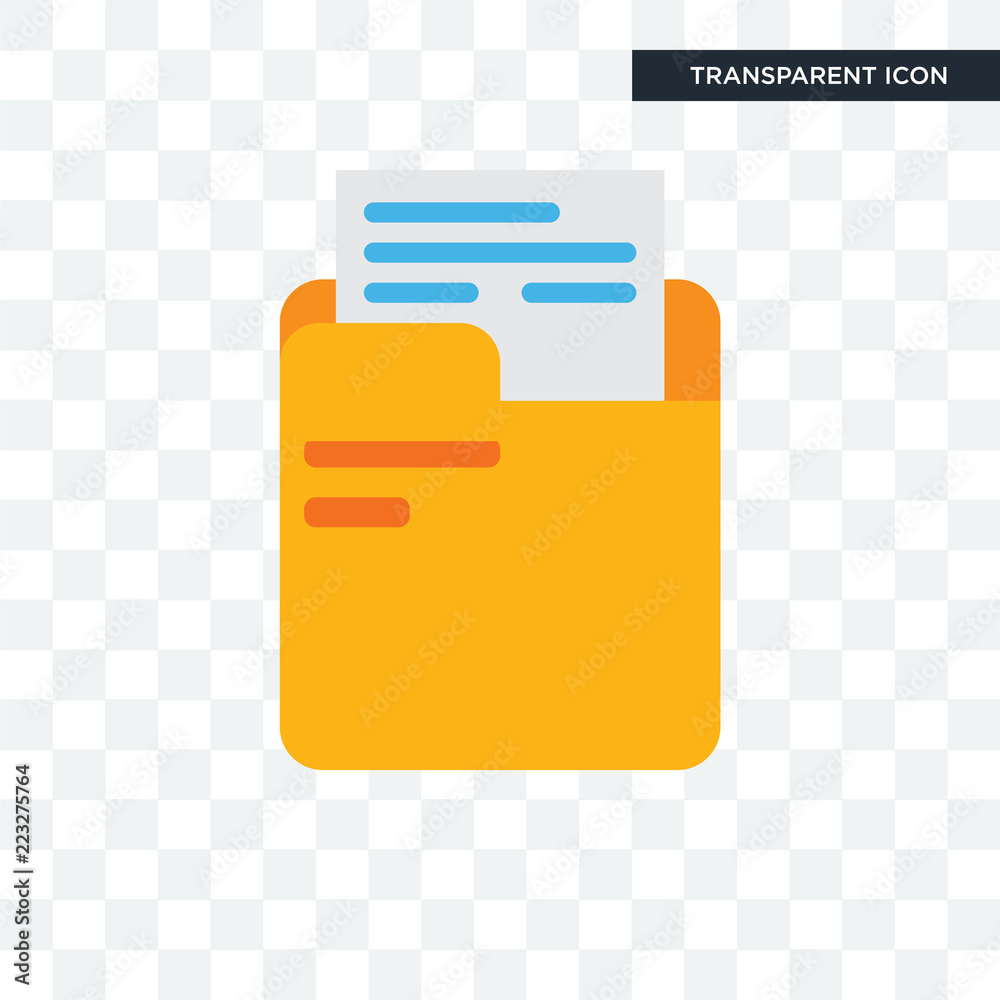 Folder vector icon isolated on transparent background, Folder logo ...