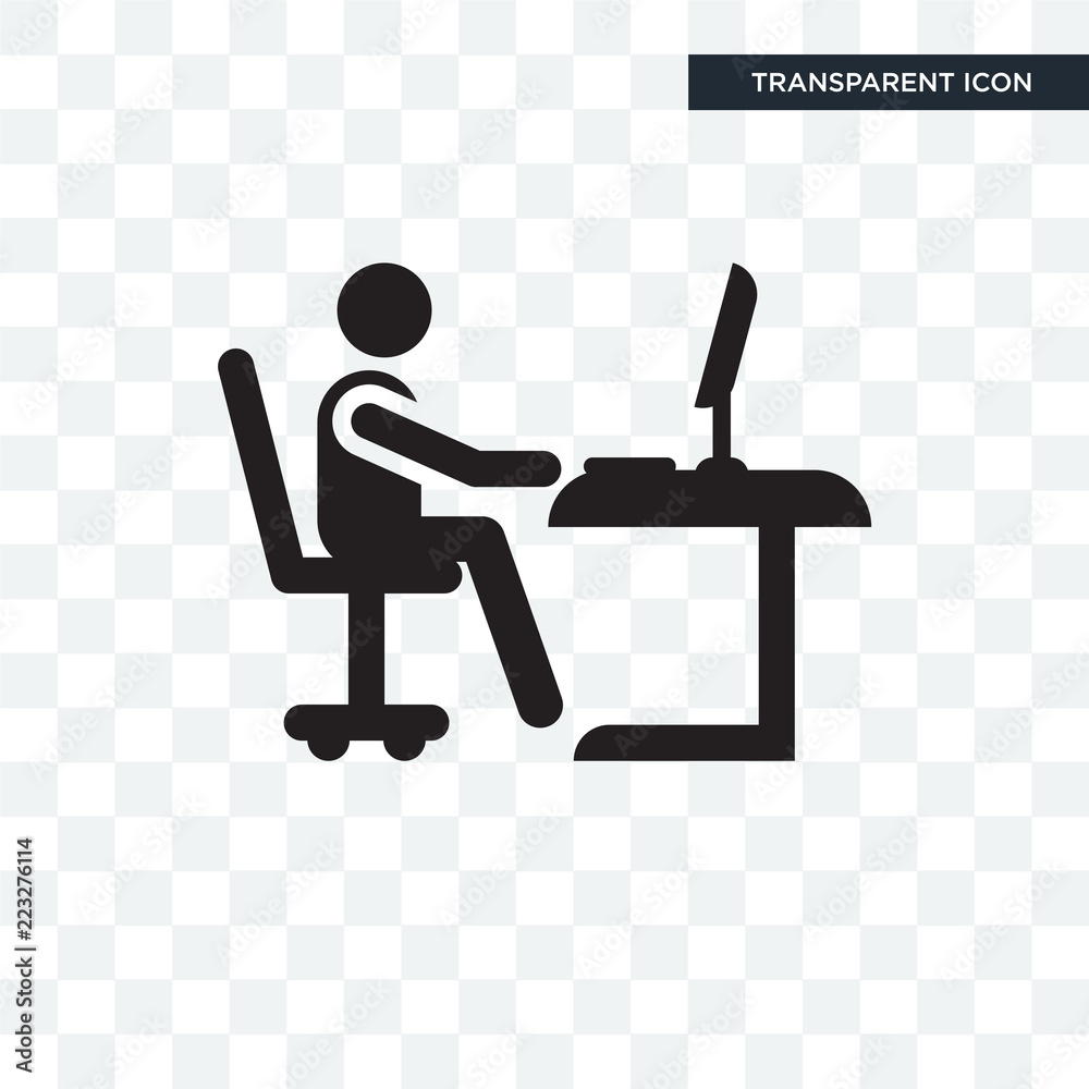 Workplace vector icon isolated on transparent background, Workplace ...
