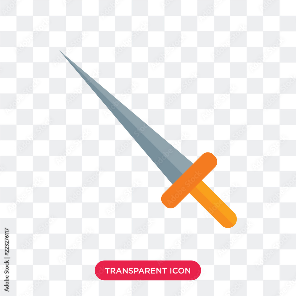 Sword vector icon isolated on transparent background, Sword logo design ...