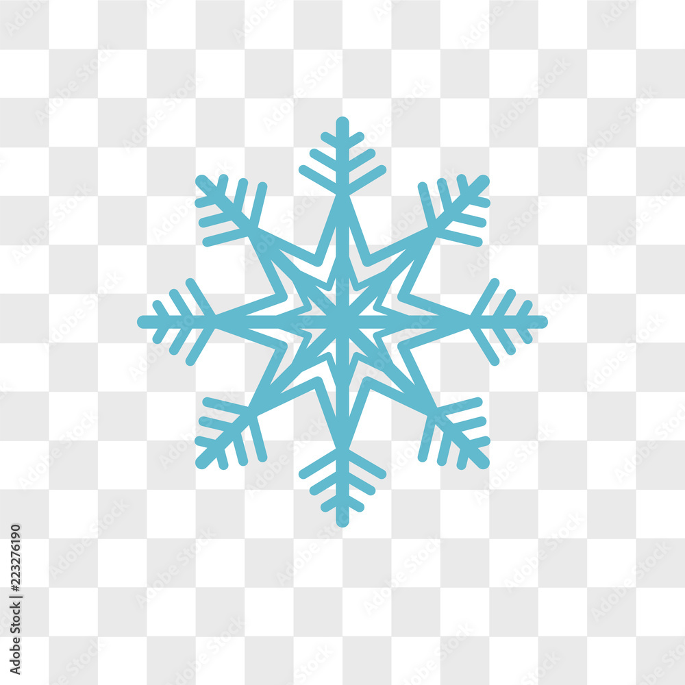 Snowflake vector icon isolated on transparent background, Snowflake ...