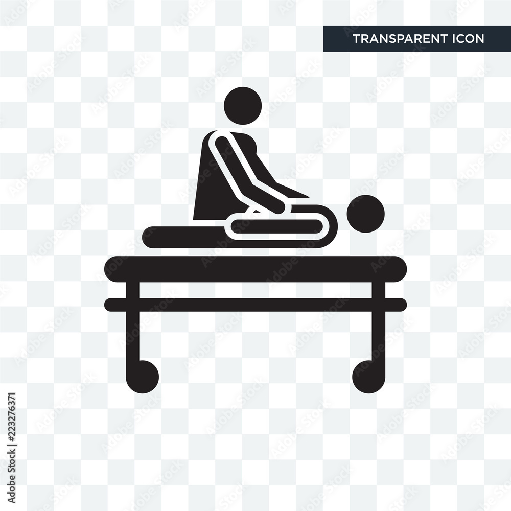 Chiropractic vector icon isolated on transparent background ...