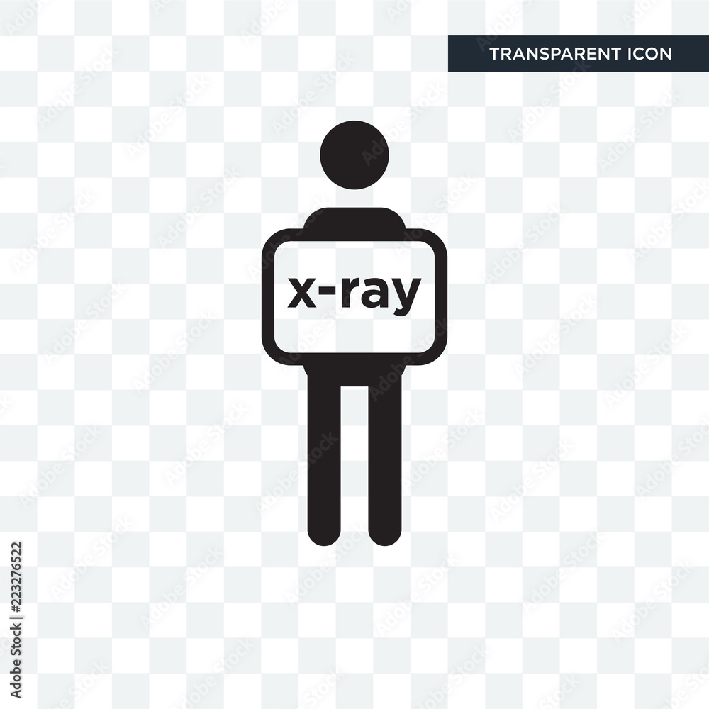 X ray vector icon isolated on transparent background, X ray logo design ...