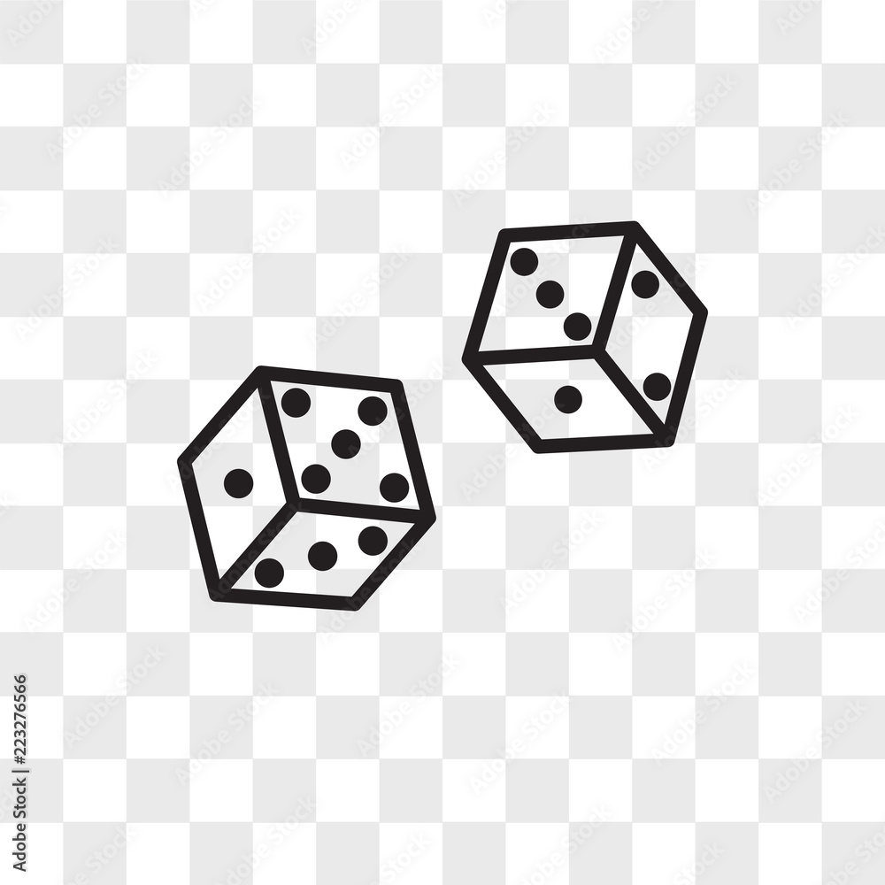 Dice vector icon isolated on transparent background, Dice logo design ...