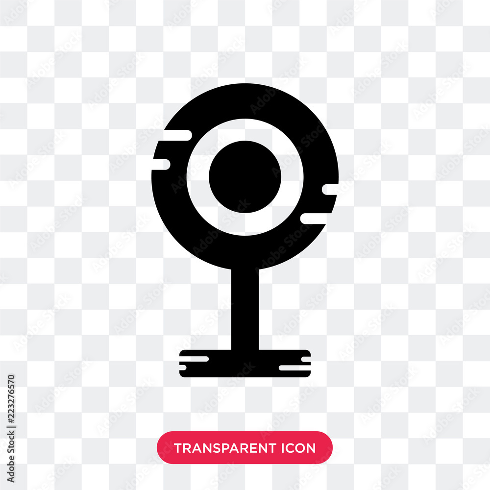 Webcam vector icon isolated on transparent background, Webcam logo ...
