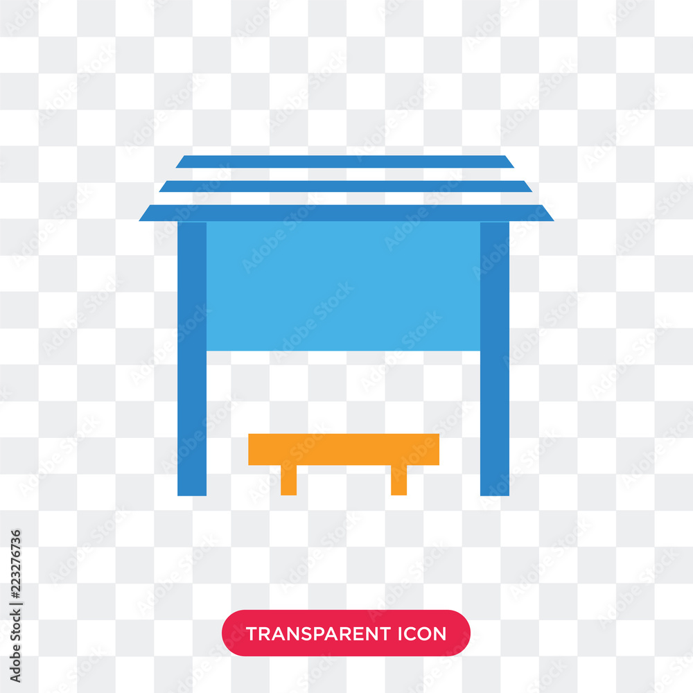 Bus stop vector icon isolated on transparent background, Bus stop logo ...