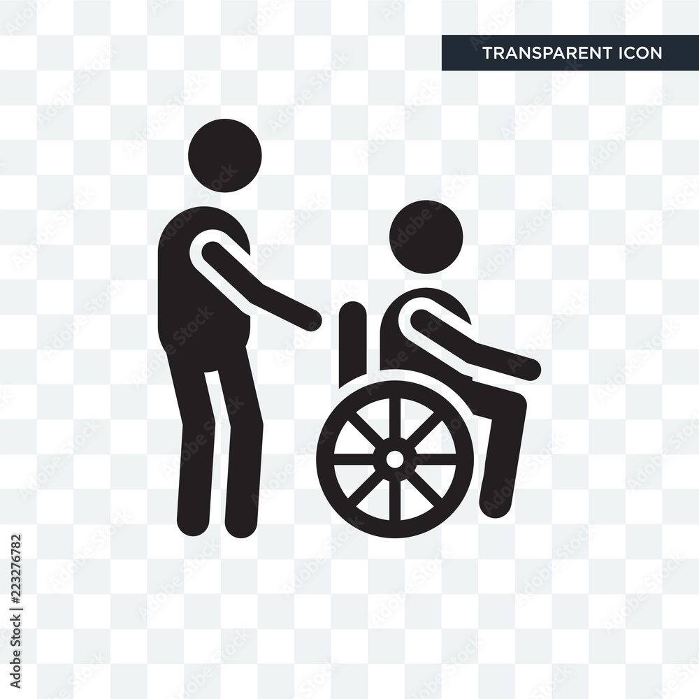 Disabled vector icon isolated on transparent background, Disabled logo ...