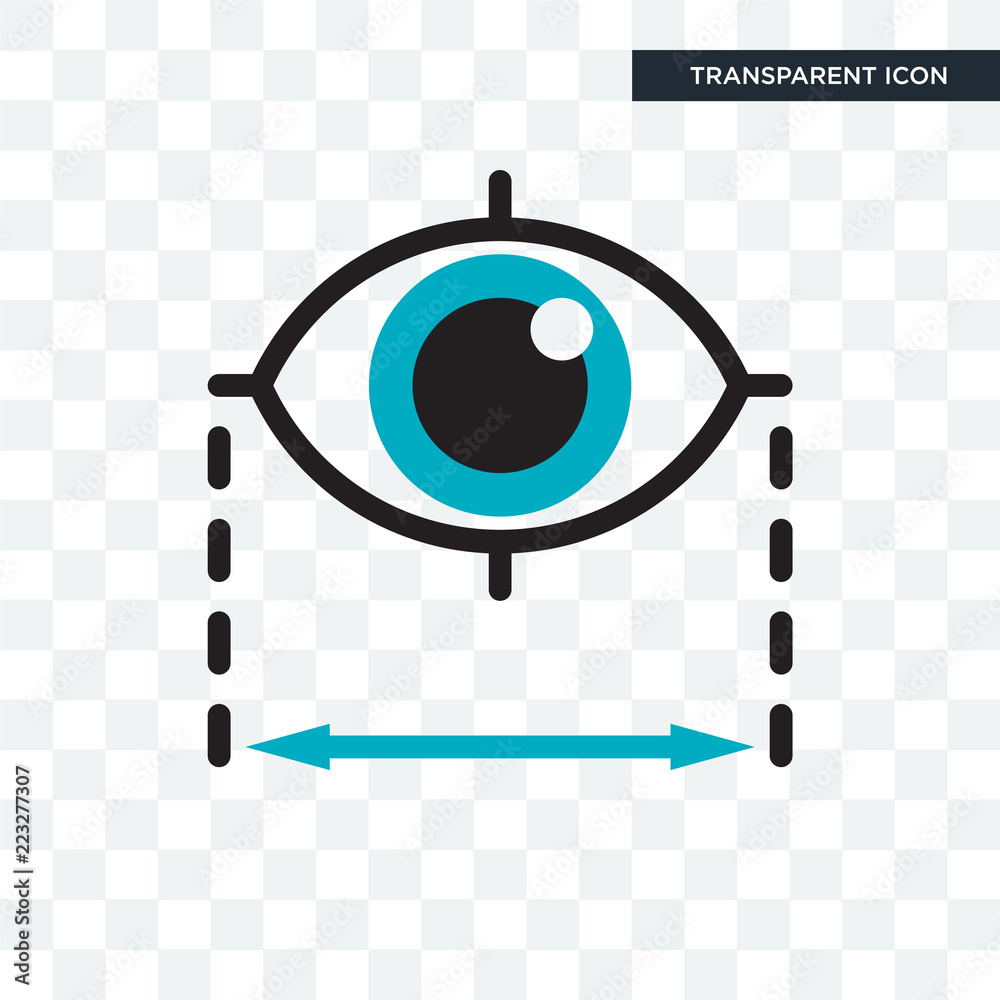 field of view vector icon isolated on transparent background, field of ...