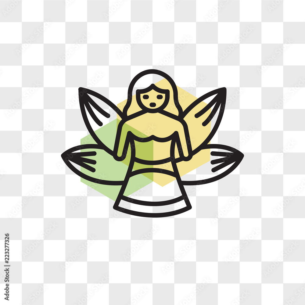 Fairy vector icon isolated on transparent background, Fairy logo design ...