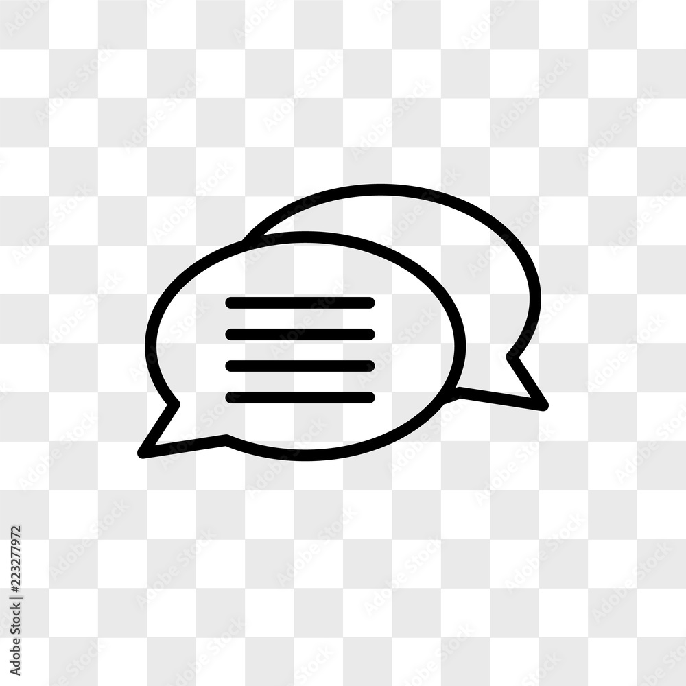Conversation vector icon isolated on transparent background ...