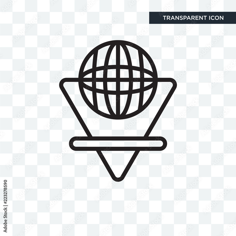 Earth vector icon isolated on transparent background, Earth logo design ...