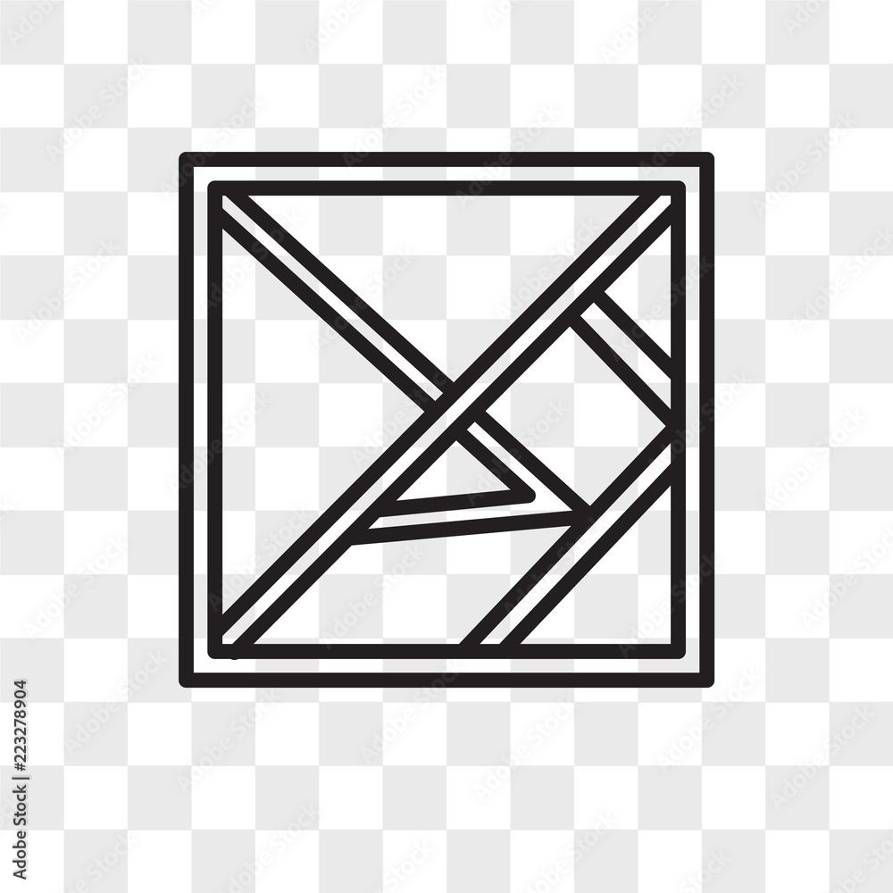 Tangram vector icon isolated on transparent background, Tangram logo ...