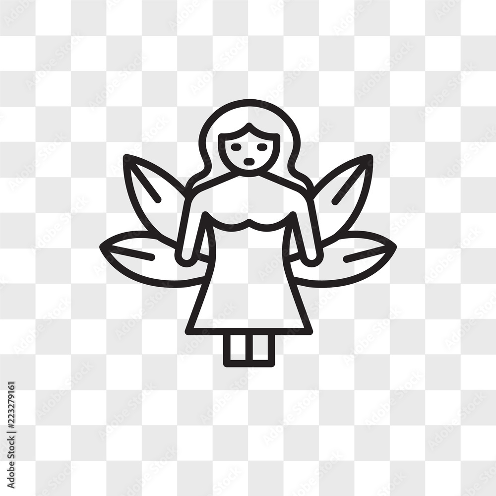 Fairy vector icon isolated on transparent background, Fairy logo design ...