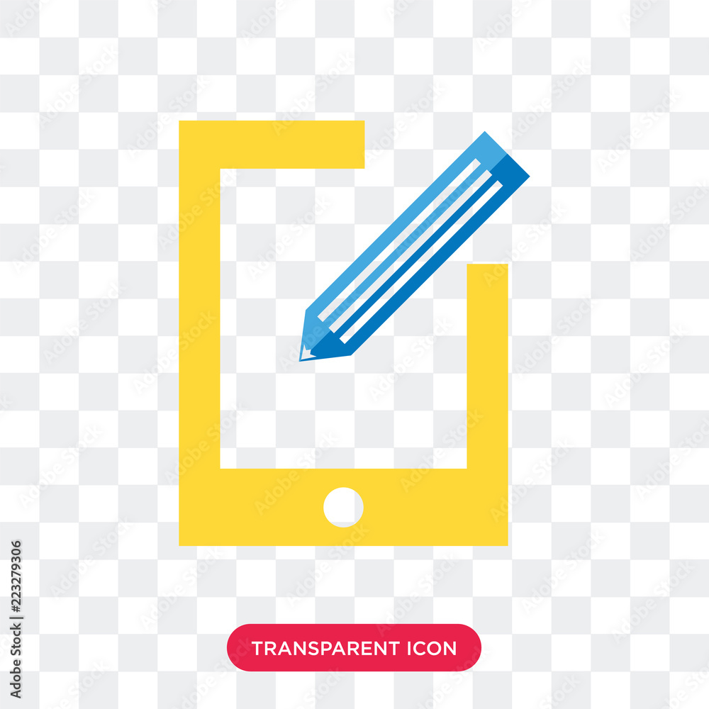 Tablet vector icon isolated on transparent background, Tablet logo ...