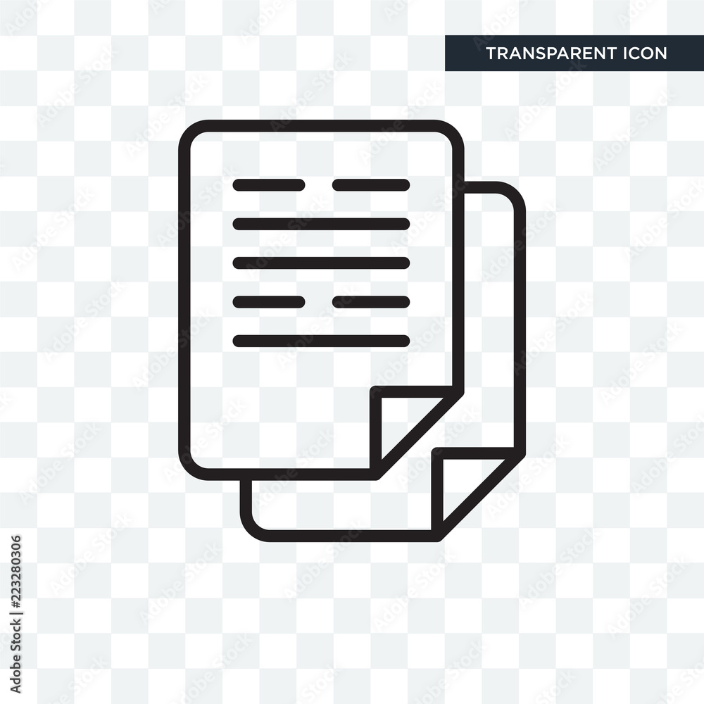 Copy vector icon isolated on transparent background, Copy logo design ...