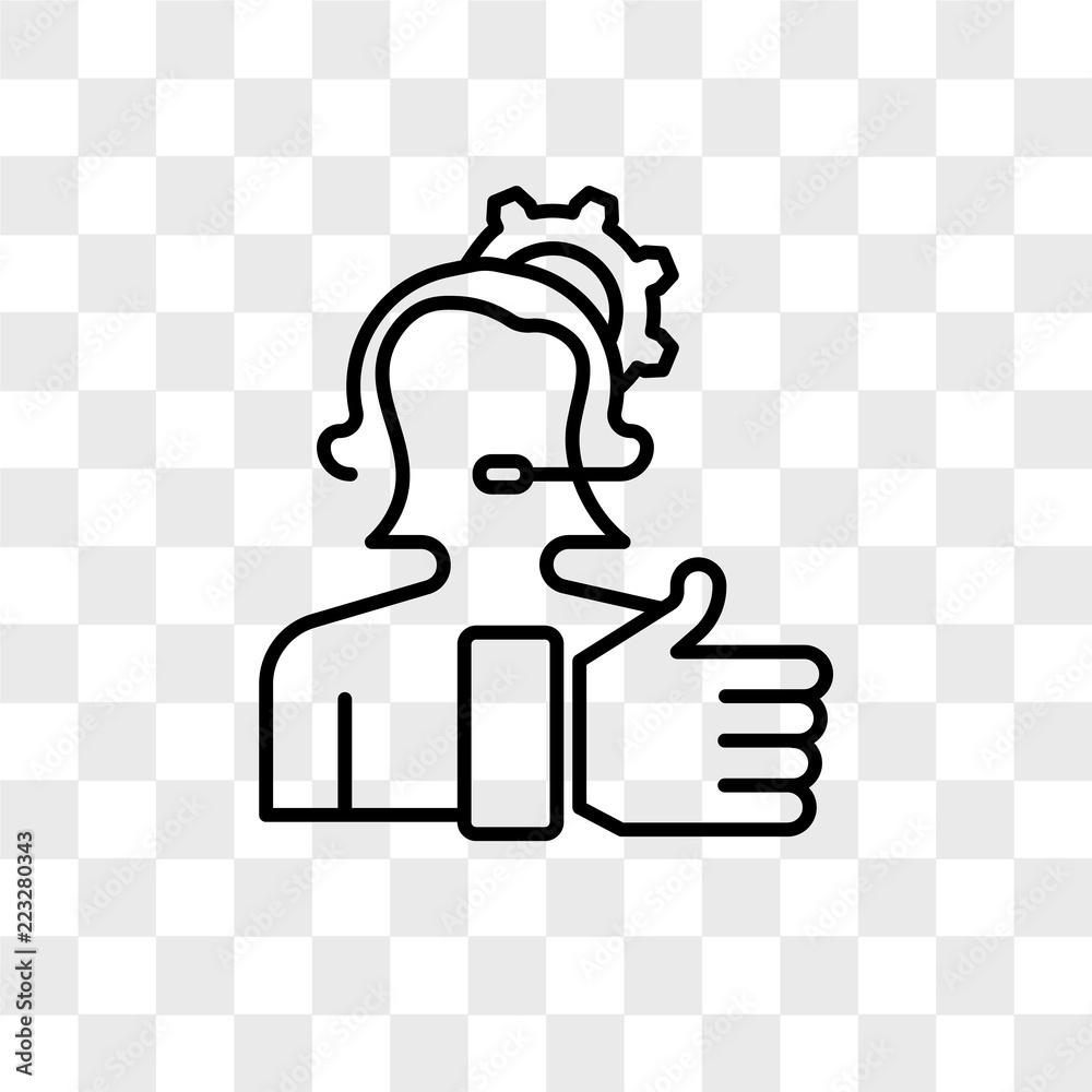 Technical Support vector icon isolated on transparent background ...
