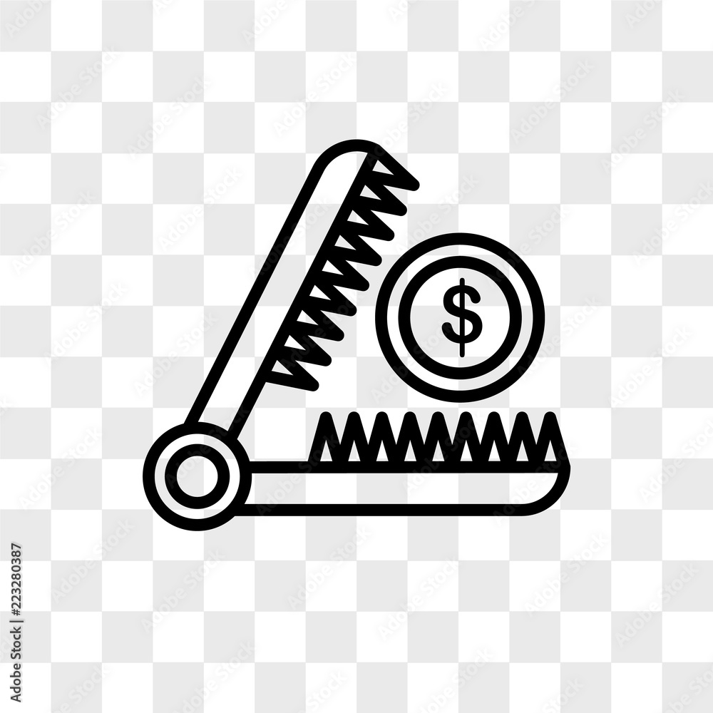 Trap vector icon isolated on transparent background, Trap logo design ...