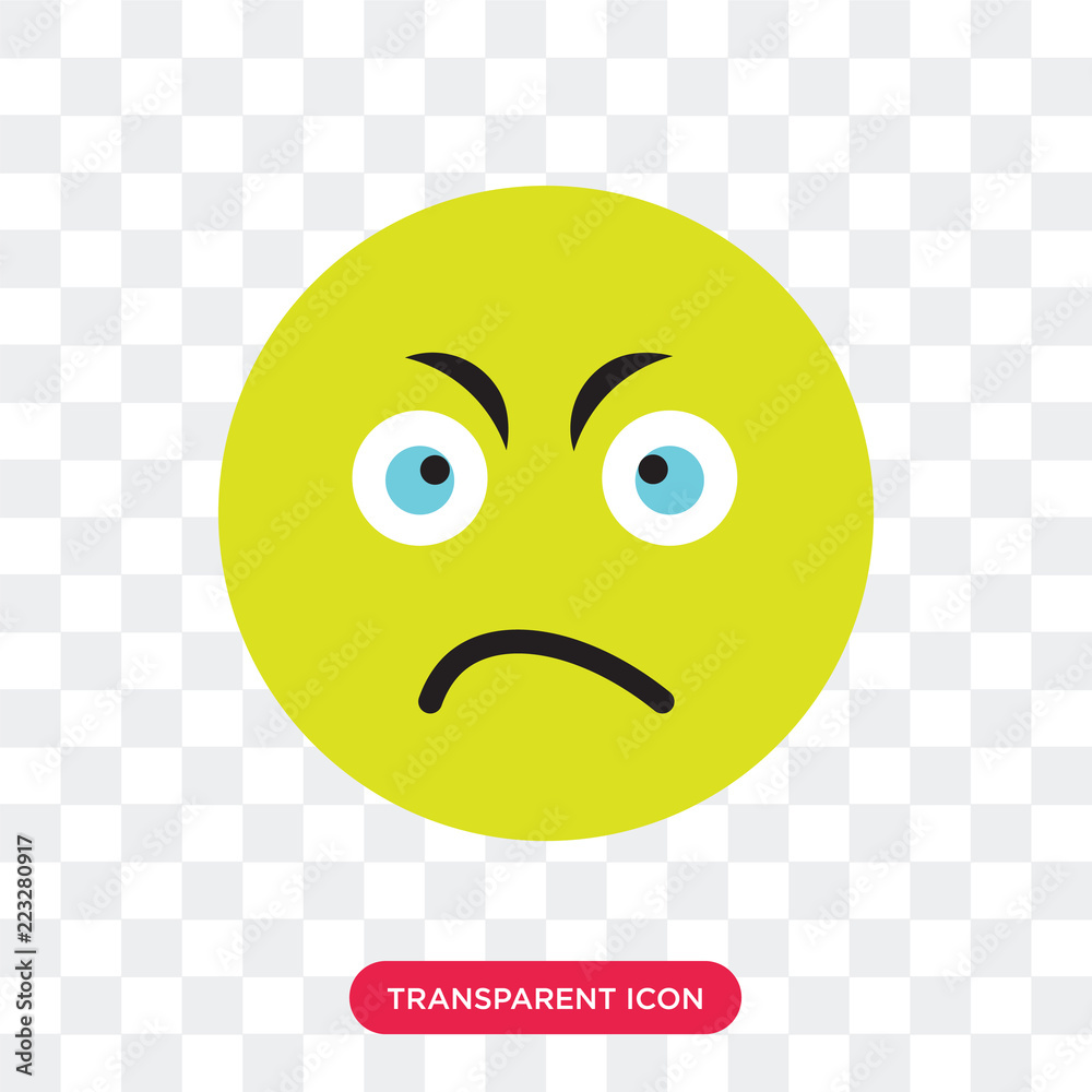 Angry vector icon isolated on transparent background, Angry logo design ...
