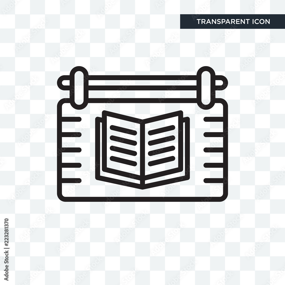 Library vector icon isolated on transparent background, Library logo ...
