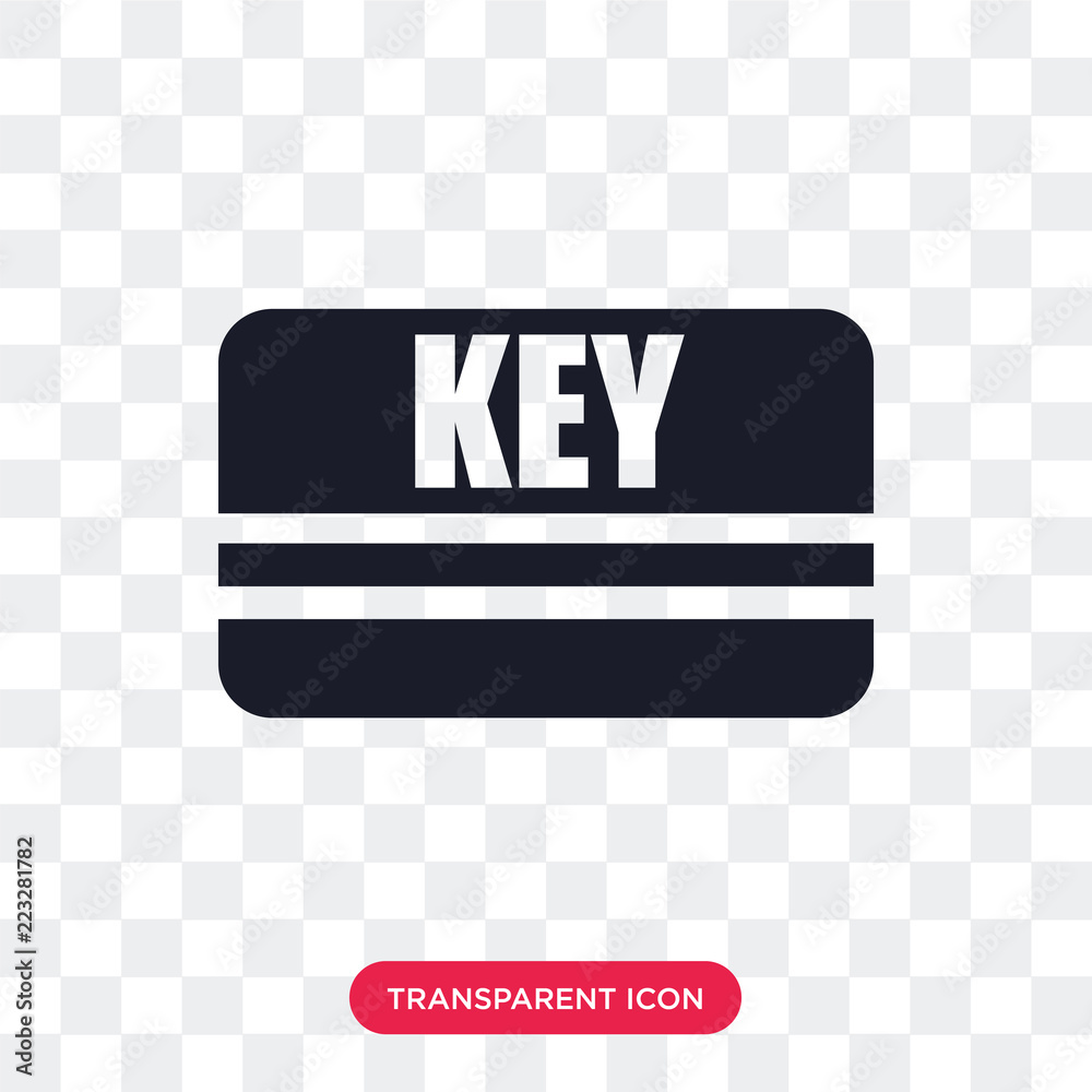 Room key vector icon isolated on transparent background, Room key logo ...