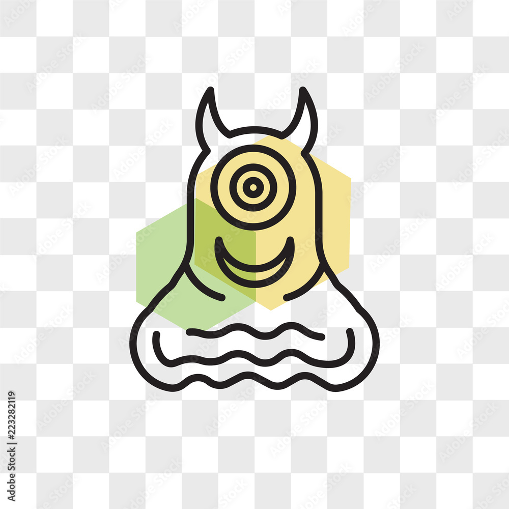 Cyclops vector icon isolated on transparent background, Cyclops logo ...