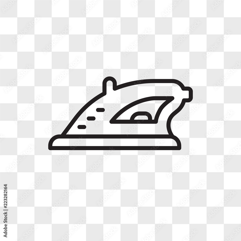 Iron vector icon isolated on transparent background, Iron logo design ...