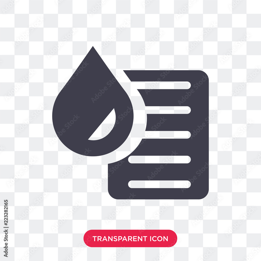 Blood test vector icon isolated on transparent background, Blood test ...
