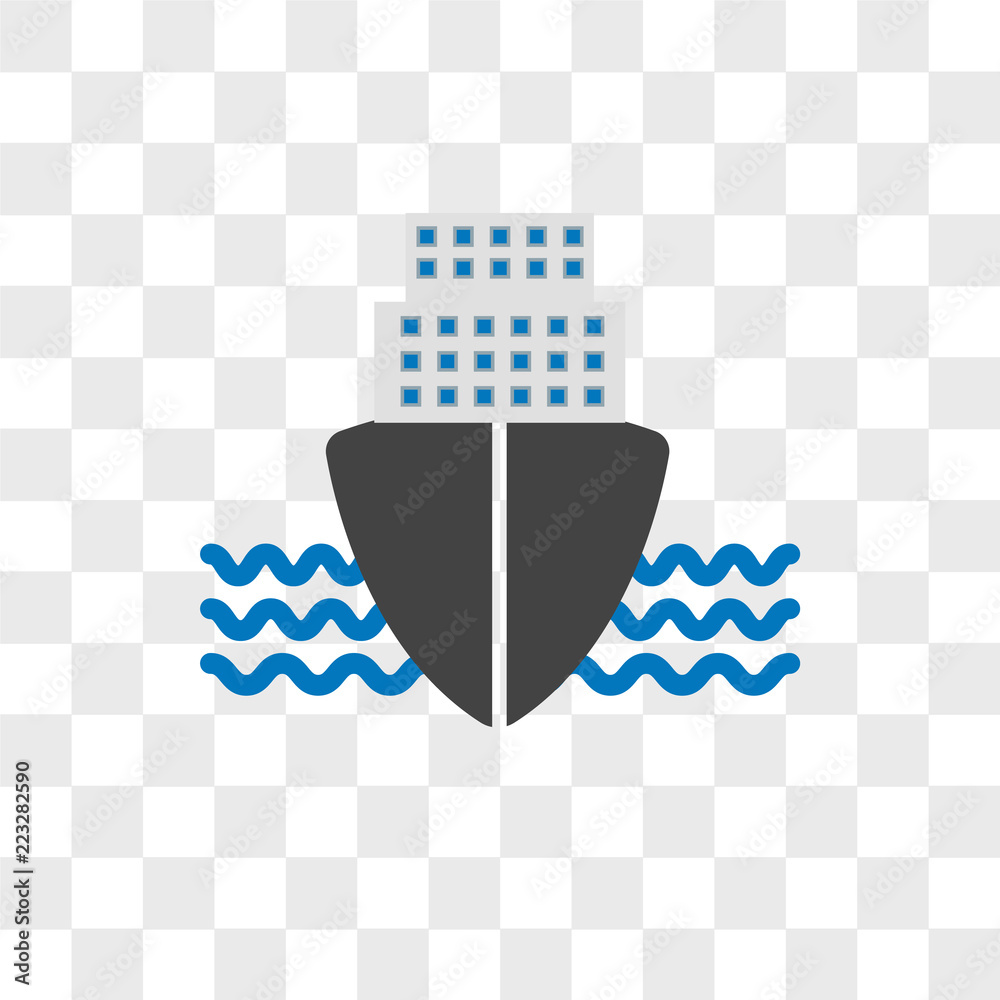 Ship vector icon isolated on transparent background, Ship logo design ...