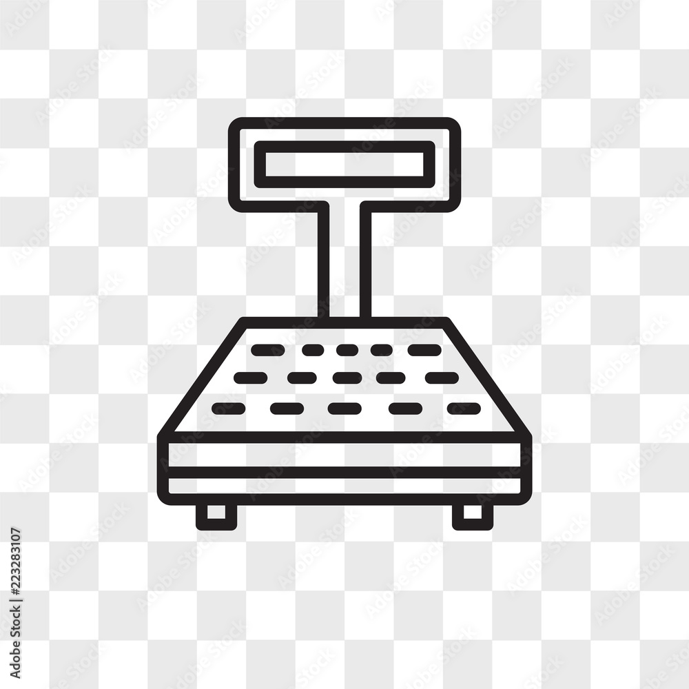 Cashier vector icon isolated on transparent background, Cashier logo ...