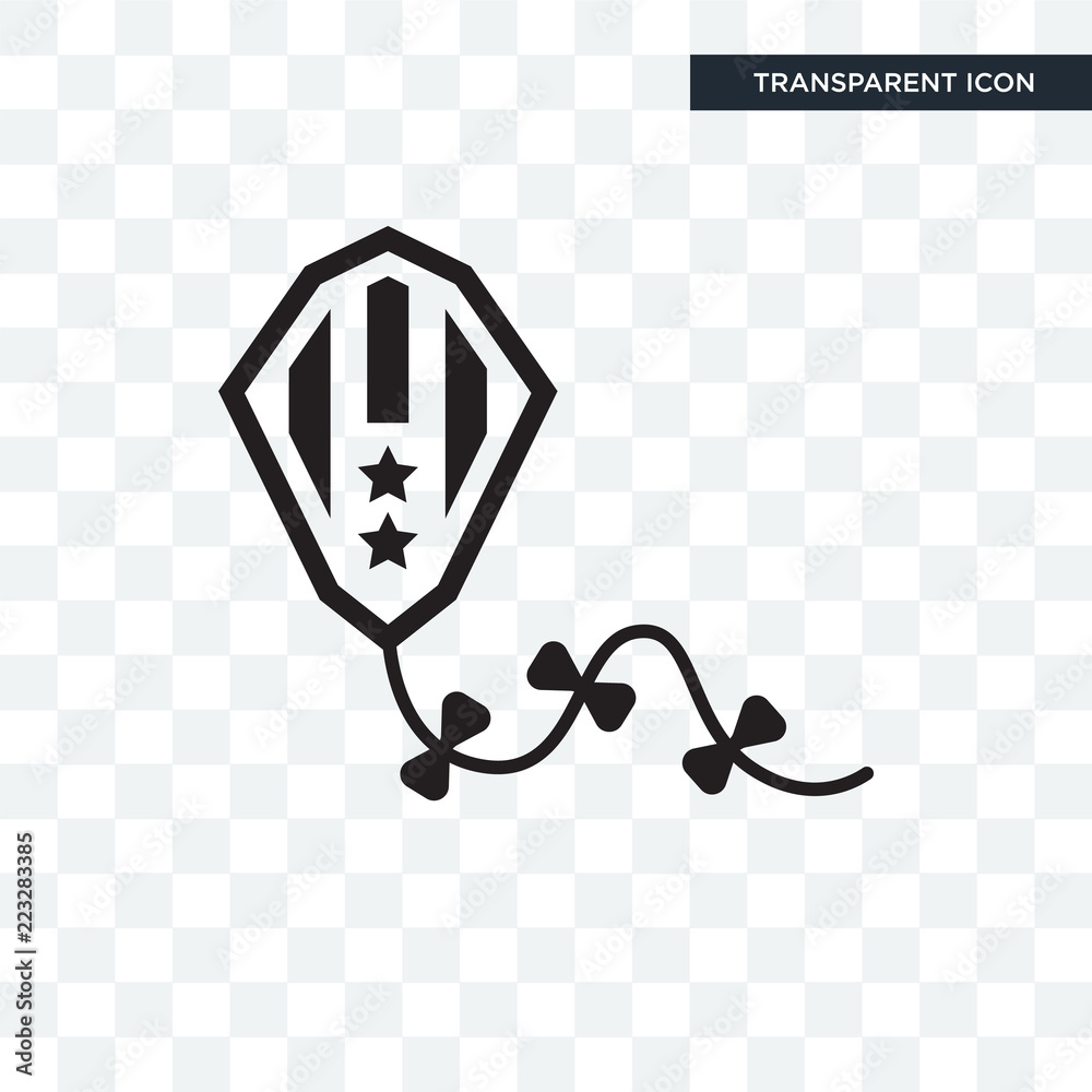 Kite vector icon isolated on transparent background, Kite logo design ...