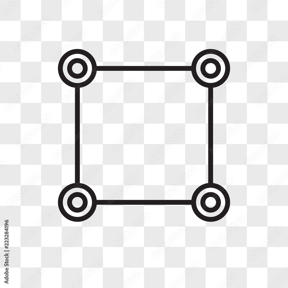 Square vector icon isolated on transparent background, Square logo ...