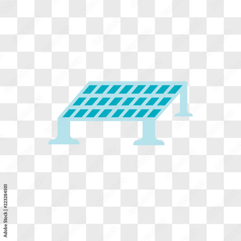 Solar panel vector icon isolated on transparent background, Solar panel ...