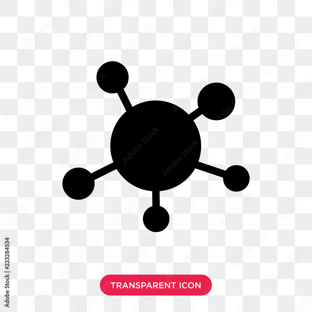 Virus vector icon isolated on transparent background, Virus logo design ...