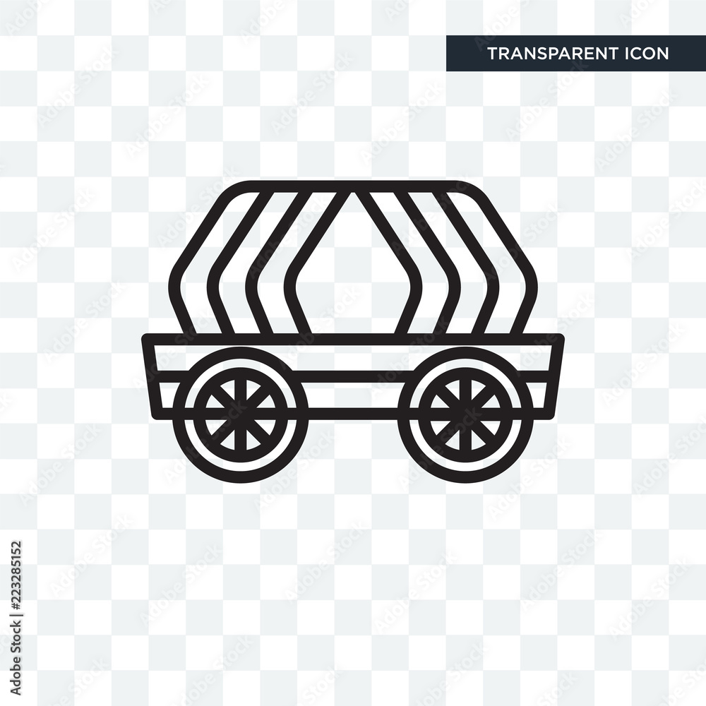 Wagon vector icon isolated on transparent background, Wagon logo design ...