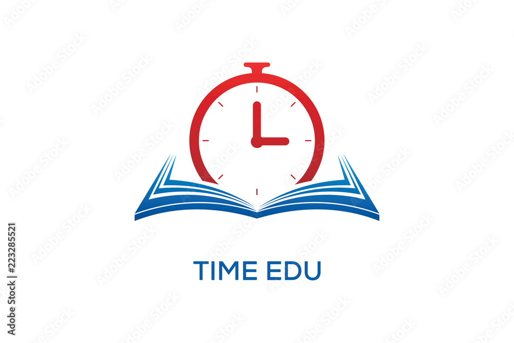 TIME EDUCATION LOGO DESIGN Stock Vector | Adobe Stock