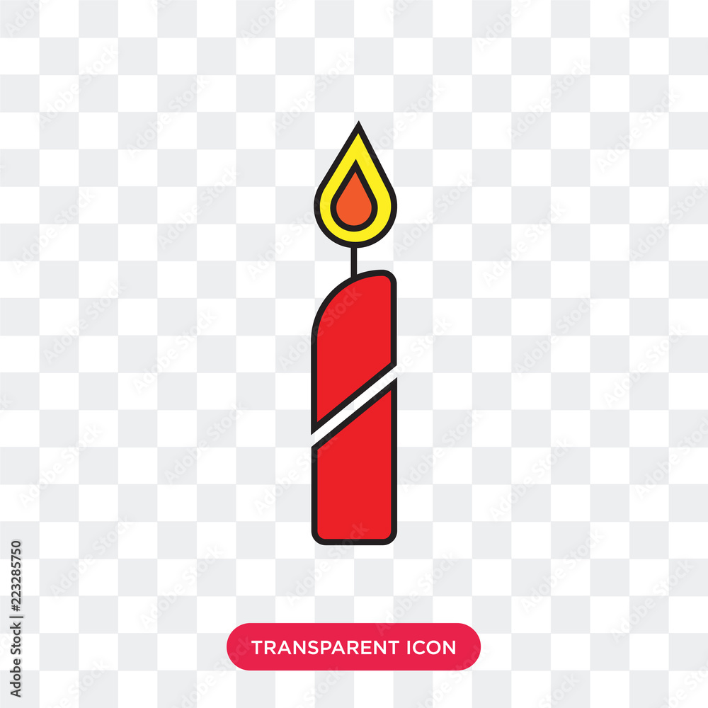 Candelabra vector icon isolated on transparent background, Candelabra ...