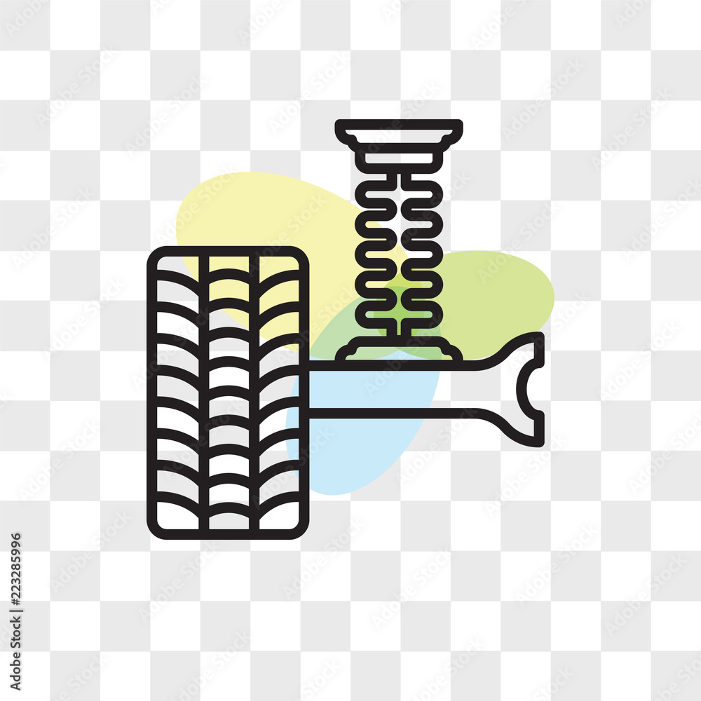 Suspension vector icon isolated on transparent background, Suspension ...