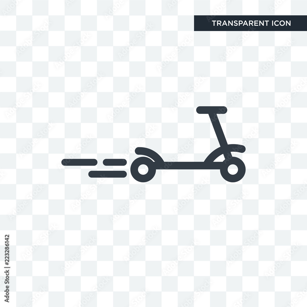 Scooter vector icon isolated on transparent background, Scooter logo ...