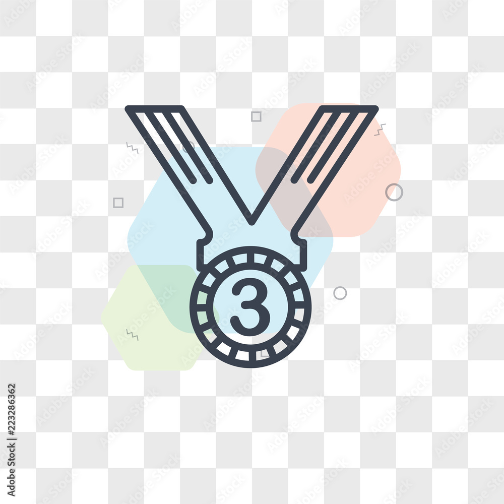 Third vector icon isolated on transparent background, Third logo design ...