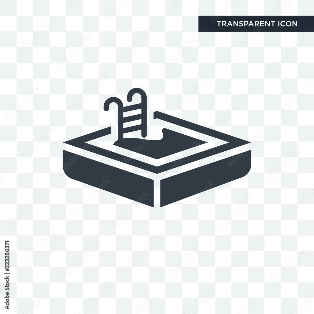 Swimming pool vector icon isolated on transparent background, Swimming ...