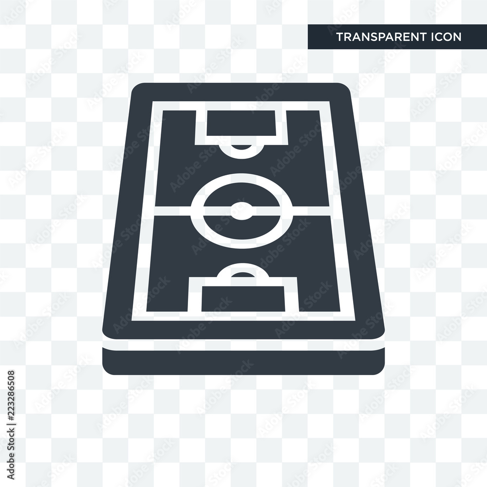 Football field vector icon isolated on transparent background, Football ...