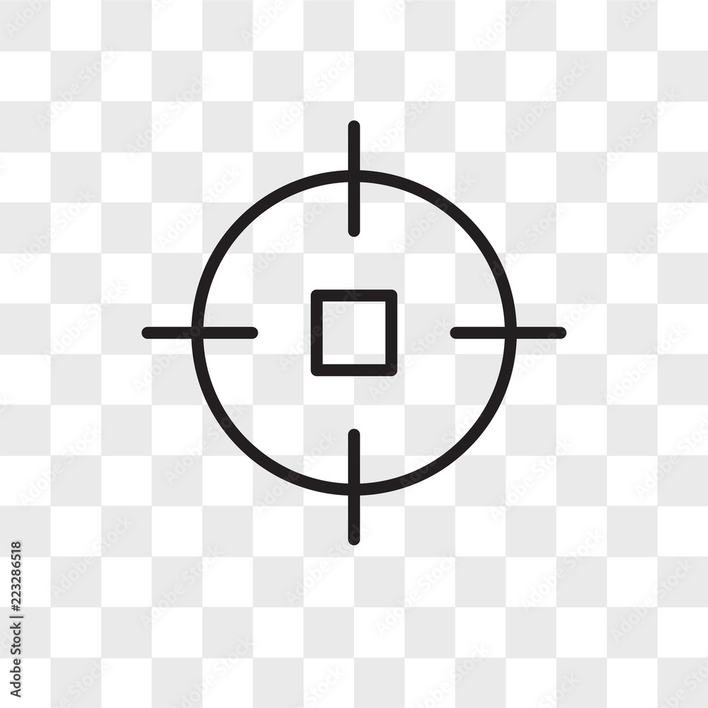 Focus vector icon isolated on transparent background, Focus logo design ...