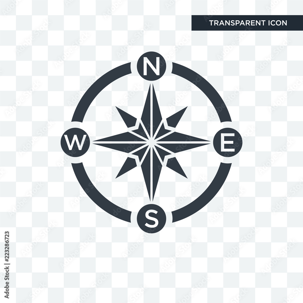 Windrose vector icon isolated on transparent background, Windrose logo ...