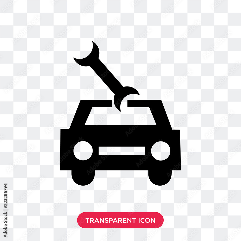 Car mechanic vector icon isolated on transparent background, Car ...
